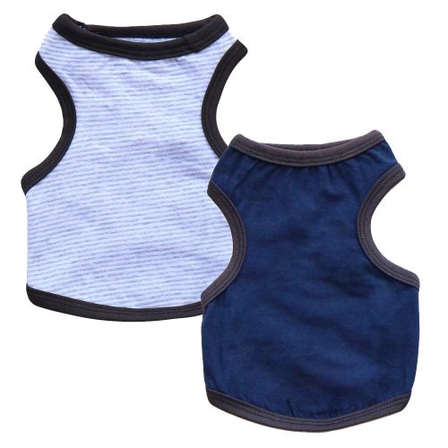 Solid or Stripped Dog Tanks – For Small Dogs – Soft feel with Stretch ...